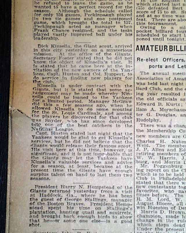 Jacob Ruppert... New York Yankees ownership... - RareNewspapers.com