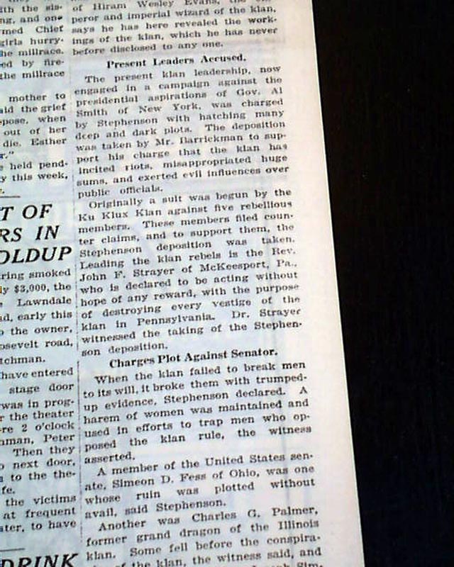 Ku Klux Klan w/ D. C. Stephenson.... - RareNewspapers.com