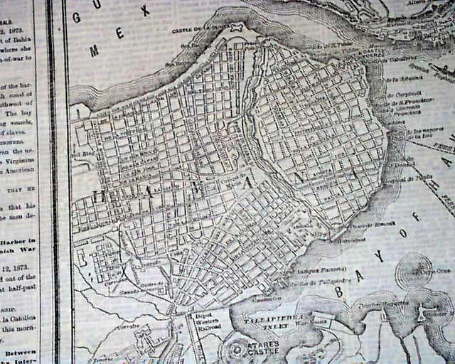 1873 Virginius surrenders to U.S. Navy... - RareNewspapers.com