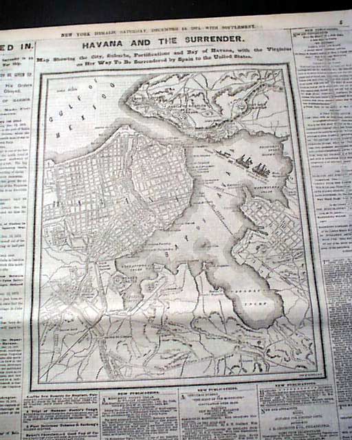 1873 Virginius surrenders to U.S. Navy... - RareNewspapers.com