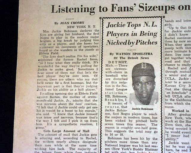 Interview with Mrs. Jackie Robinson... - RareNewspapers.com