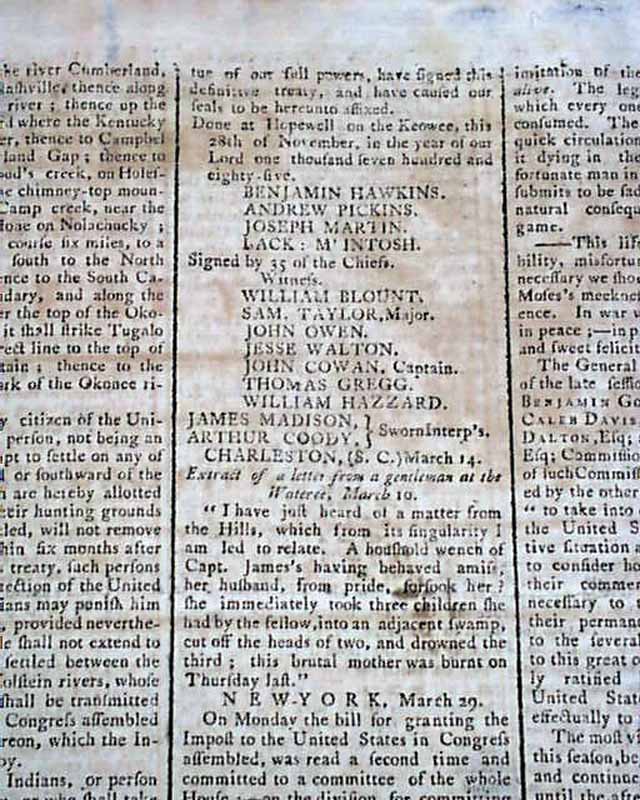 Treaty with the Cherokee Indian Nation... - RareNewspapers.com