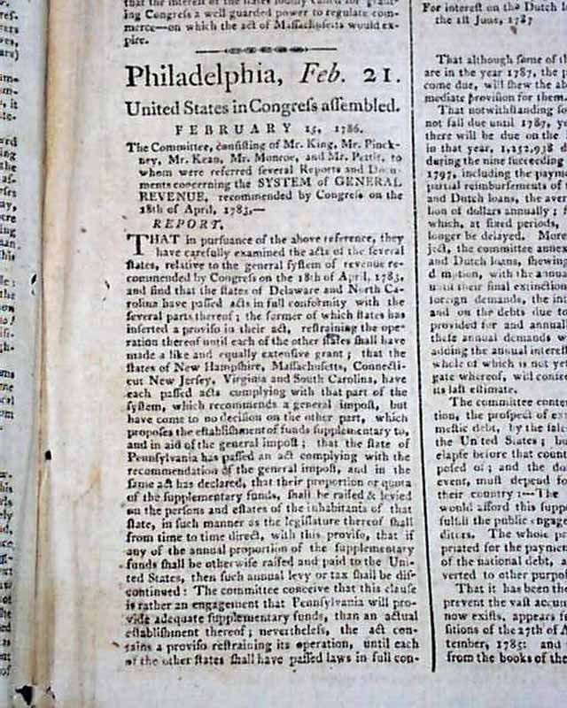From the year before the creation of the Constitution ...