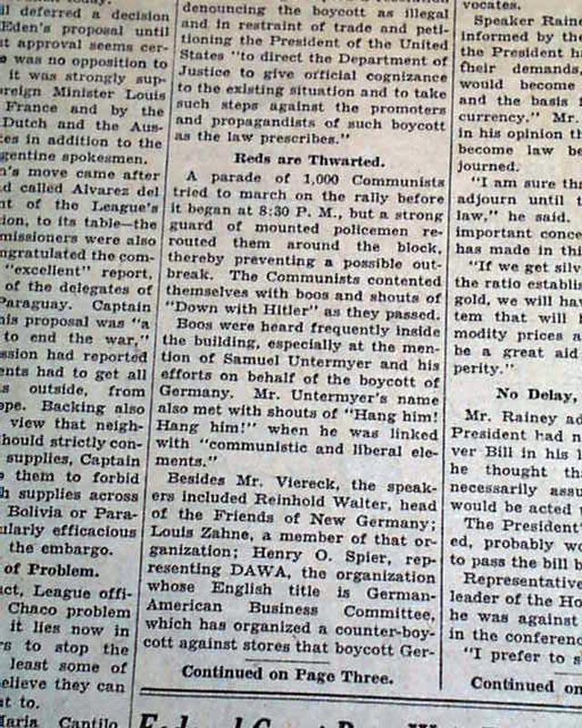 Friends of New Germany rally in NYC.... - RareNewspapers.com