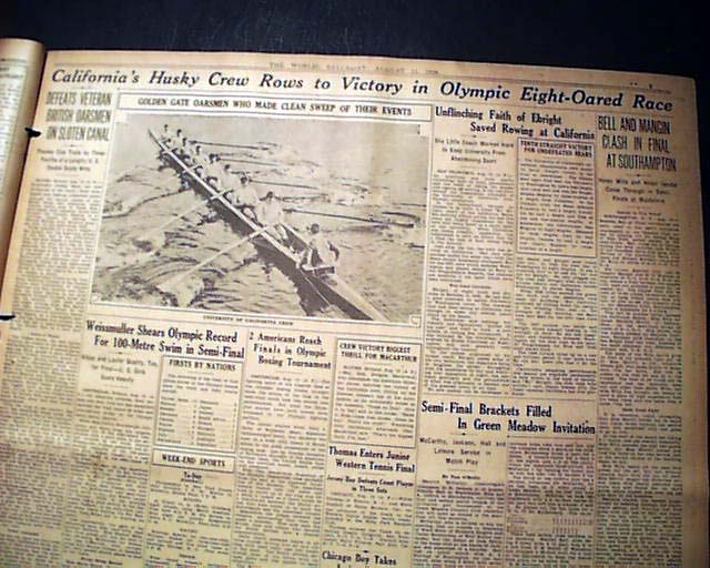 Cal Crew wins Olympic gold in 1928.... - RareNewspapers.com
