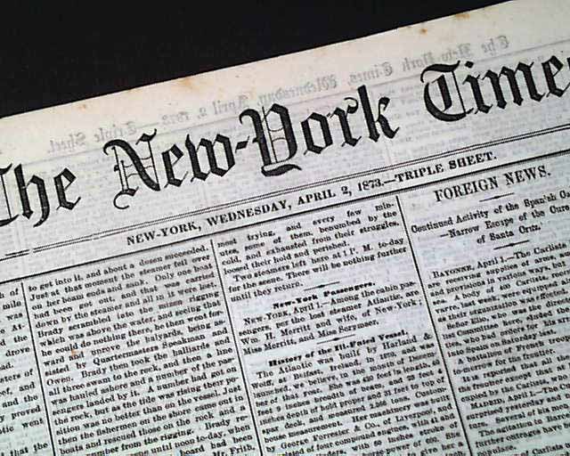 First report: the wreck of the Atlantic... - RareNewspapers.com