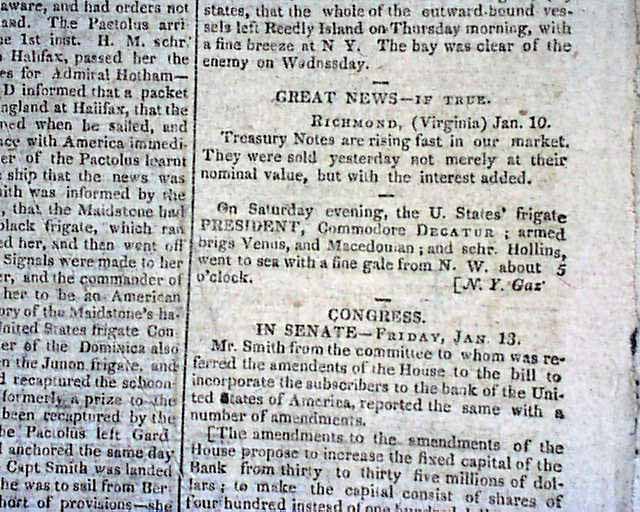 USS President in 1815... - RareNewspapers.com