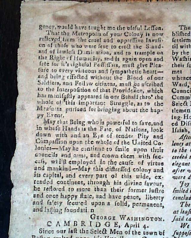 Terrific front page content for a 1776 newspaper... - RareNewspapers.com