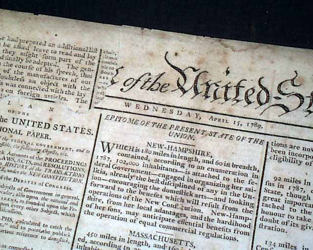 George Washington is elected President... - RareNewspapers.com