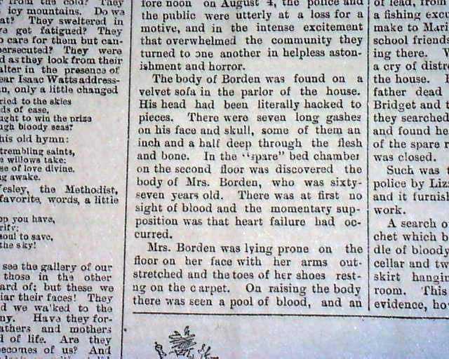 Great 1892 Lizzie Borden Trial With Related Prints... - RareNewspapers.com