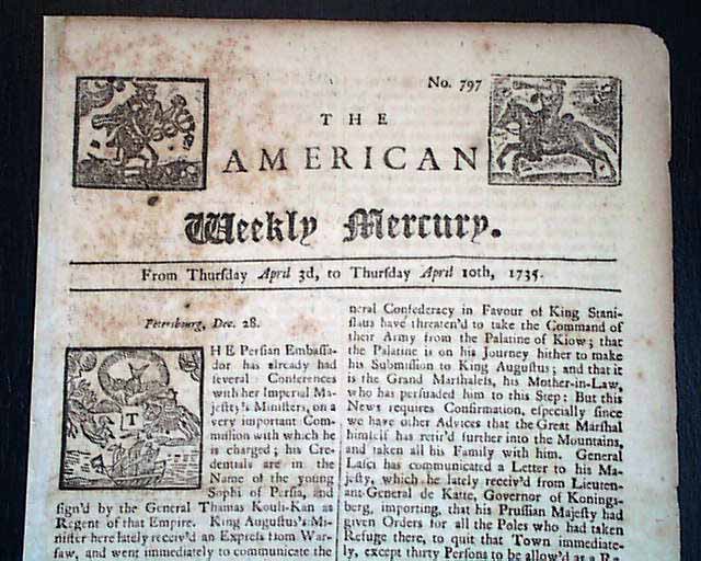 One of the earliest newspapers from the colonies... - RareNewspapers.com