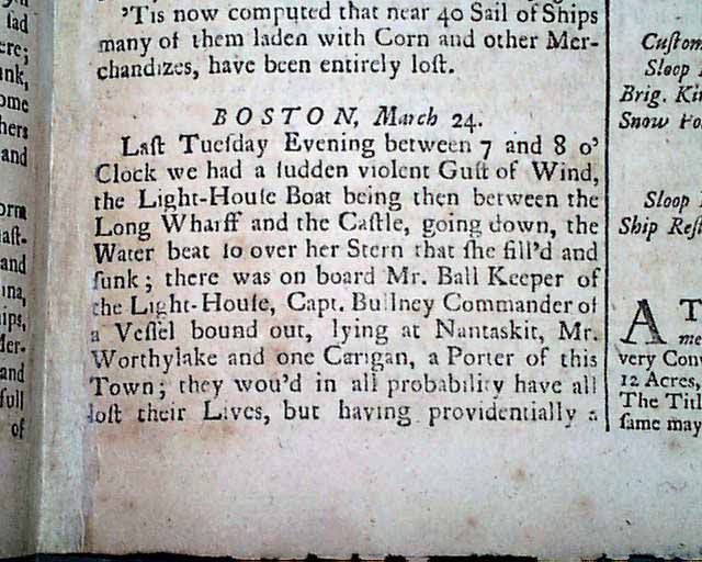 One of the earliest newspapers from the colonies... - RareNewspapers.com