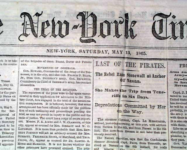 1865 Civil War Ending... - RareNewspapers.com