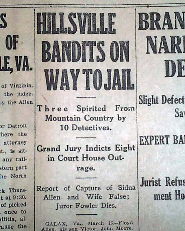 Floyd Allen... Hillsville, Virginia shootout.... - RareNewspapers.com
