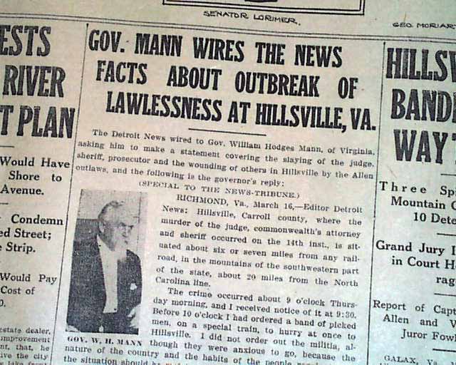 Floyd Allen... Hillsville, Virginia shootout.... - RareNewspapers.com