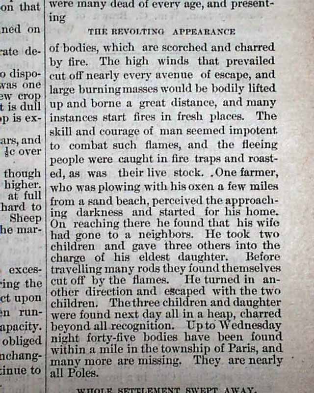 The great 1881 Thumb Fire in Michigan... - RareNewspapers.com