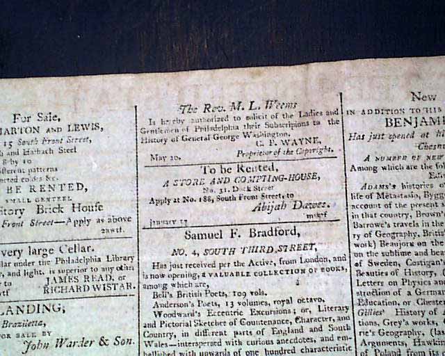 Parson Weems' book on George Washington... Famed artist Gilbert Stuart ...