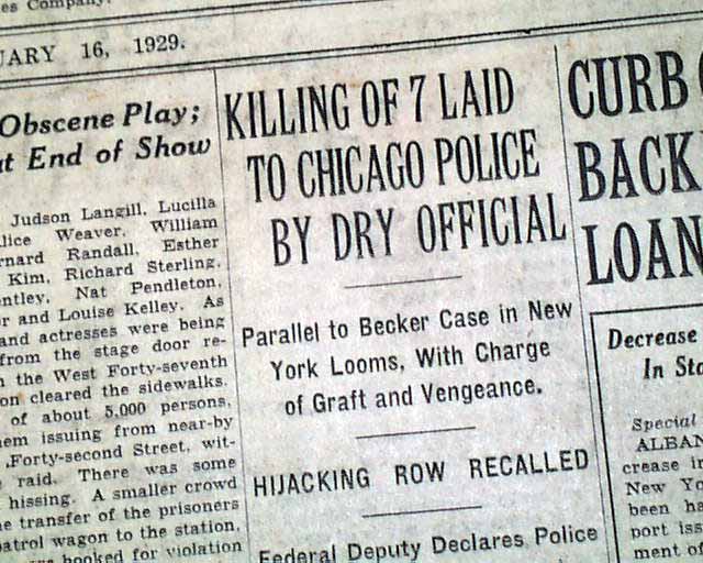 St. Valentine's Day massacre in 1929.... - RareNewspapers.com