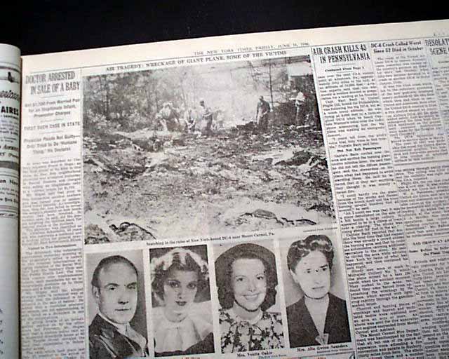 Flight 537 airplane disaster.... - RareNewspapers.com