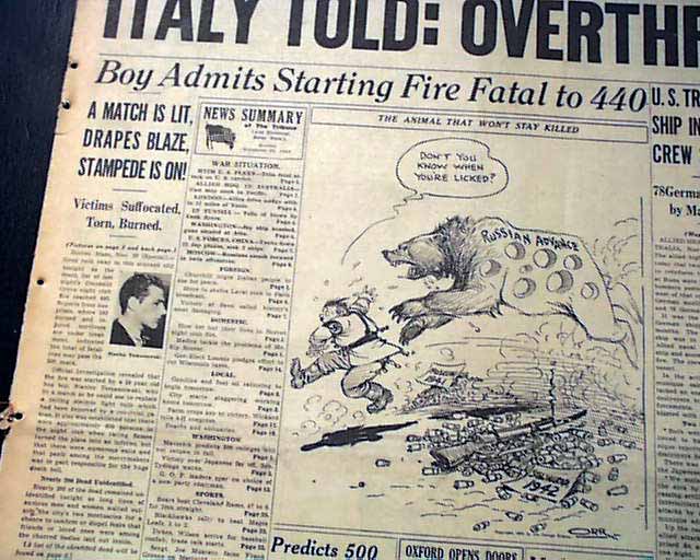 1942 Coconut Grove Club fire disaster... - RareNewspapers.com