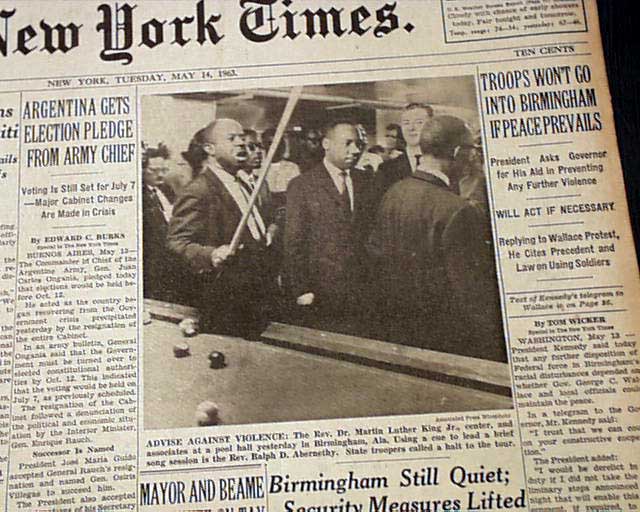 Martin Luther King Jr. in 1963 Birmingham... - RareNewspapers.com