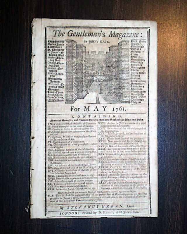 1761 Pre REVOLUTIONARY WAR Magazine Chemistry Experiments ...