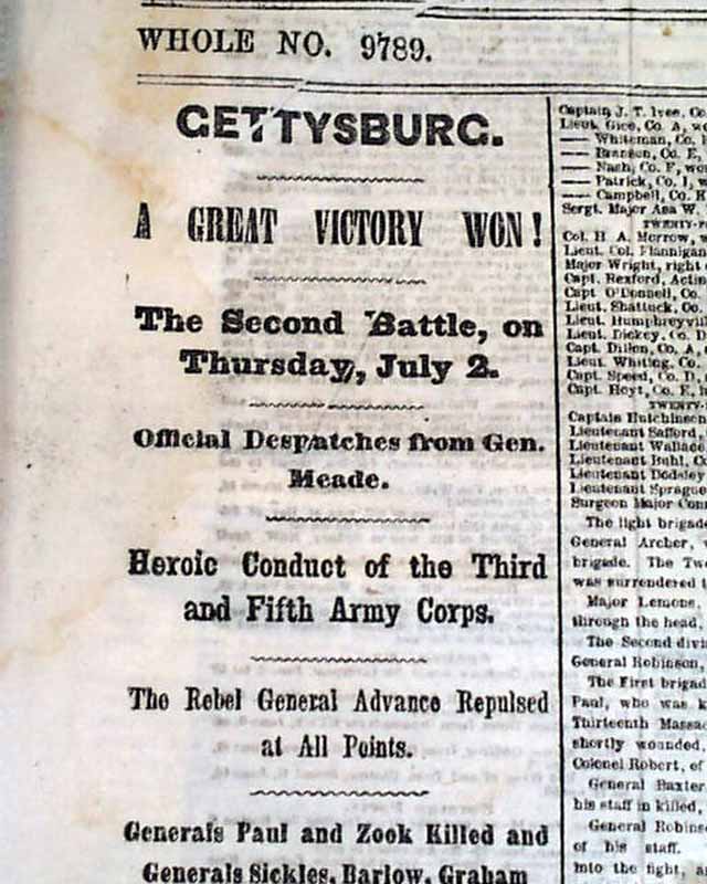 Great Battle of Gettysburg issue... - RareNewspapers.com