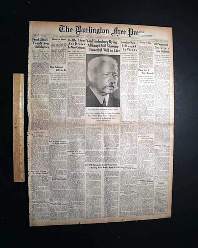 Adolf Hitler becoming dictator of Germany... - RareNewspapers.com