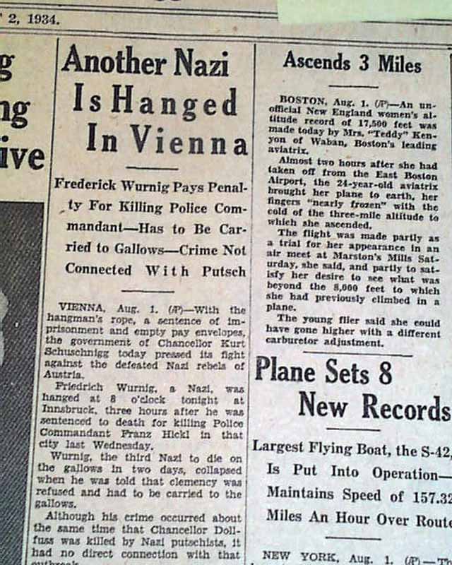 Adolf Hitler becoming dictator of Germany... - RareNewspapers.com