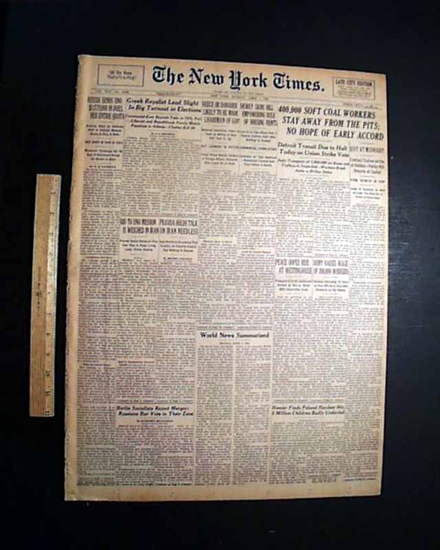 Bituminous coal miners' strike begins... - RareNewspapers.com