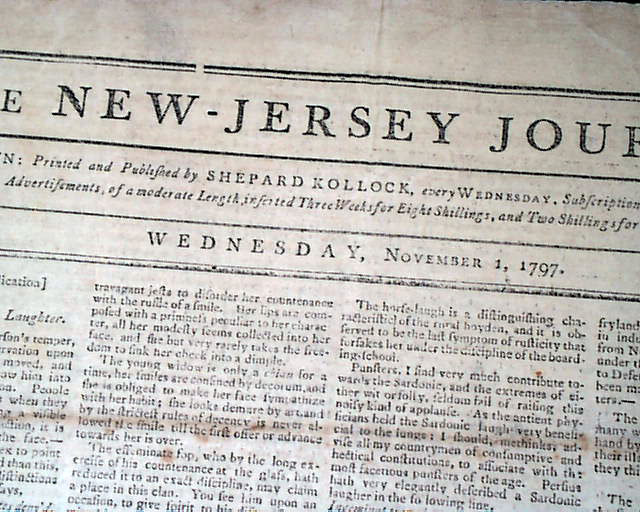 Rare New Jersey title... Launch of the Constitution... - RareNewspapers.com