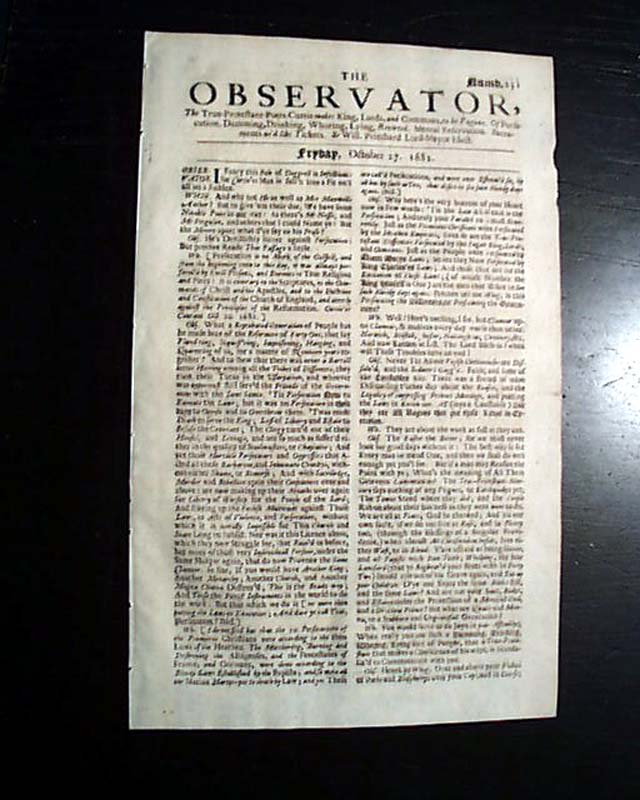 17th century from London... 1682 original... - RareNewspapers.com