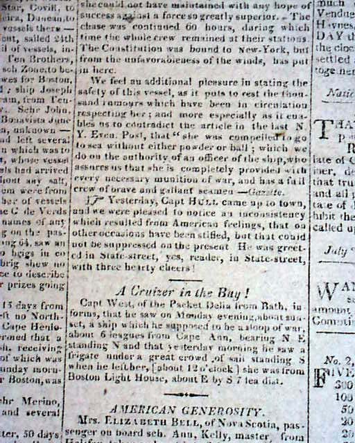 War Of 1812 U.S.S. Constitution Arrives... - RareNewspapers.com