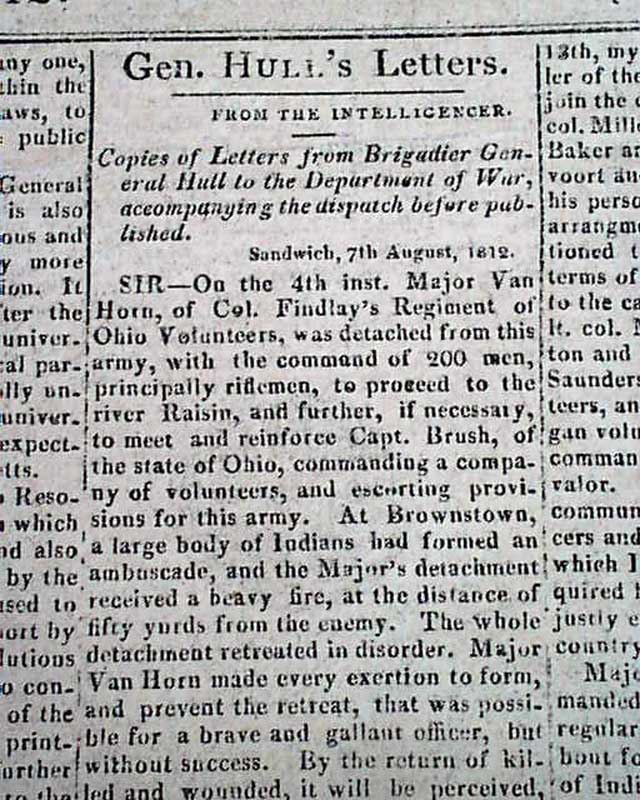 Battle of Maguaga in the War of 1812... - RareNewspapers.com