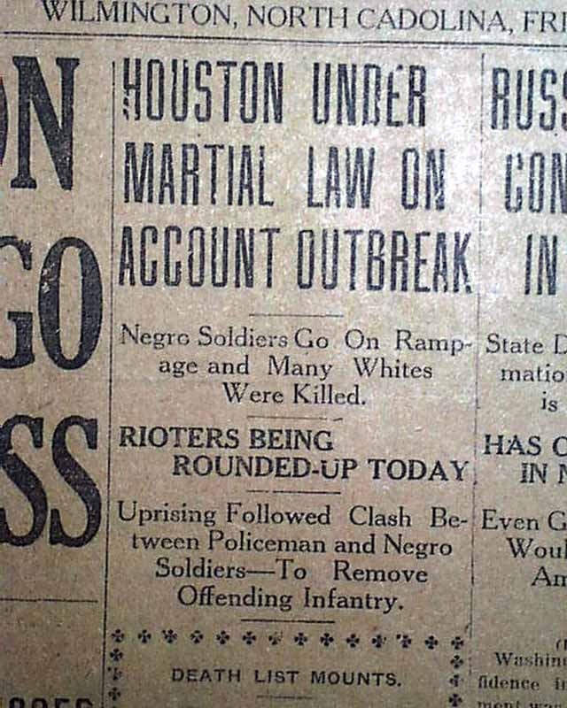 Houston Riot of 1917... - RareNewspapers.com
