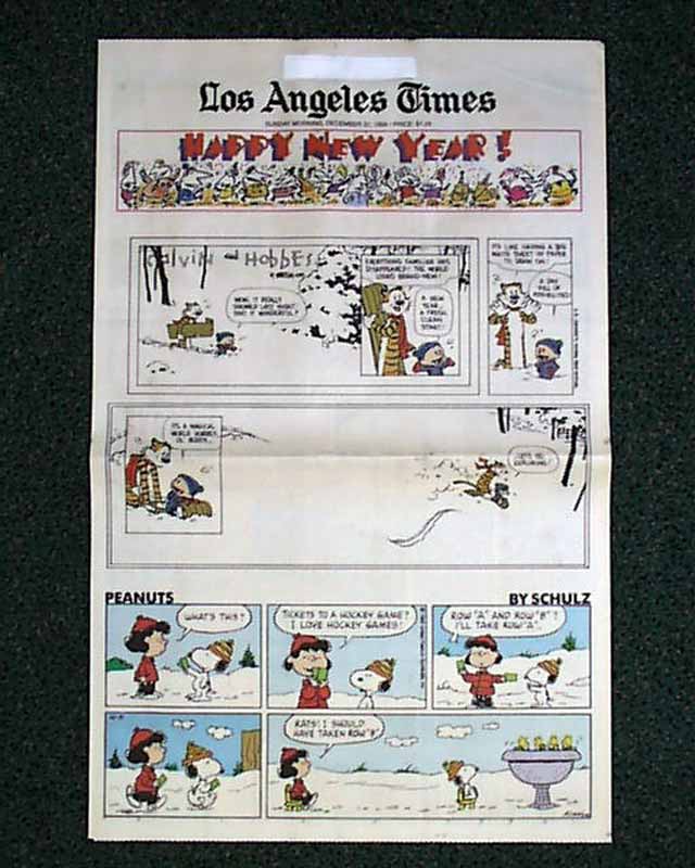 Calvin and Hobbes' final comic strip... - RareNewspapers.com