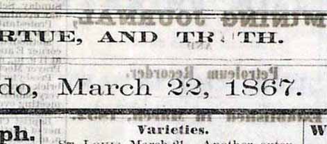 1867 Rare Denver Colorado Mining Biography - RareNewspapers.com