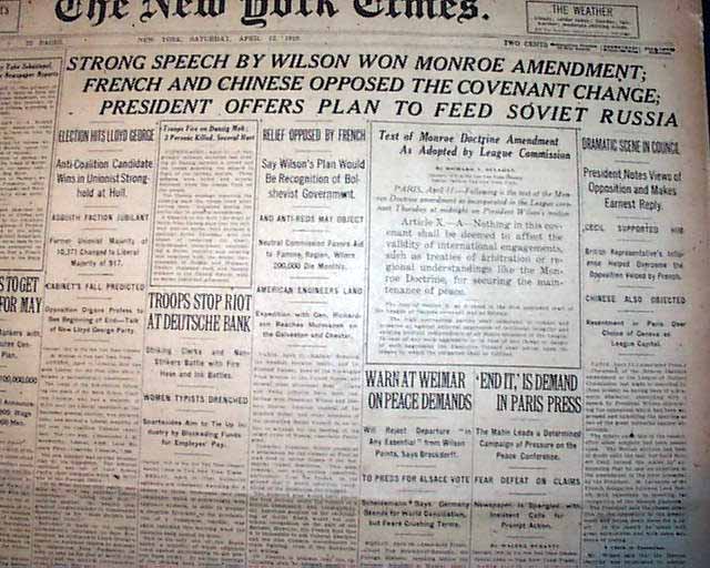 ILO founded in 1919... - RareNewspapers.com