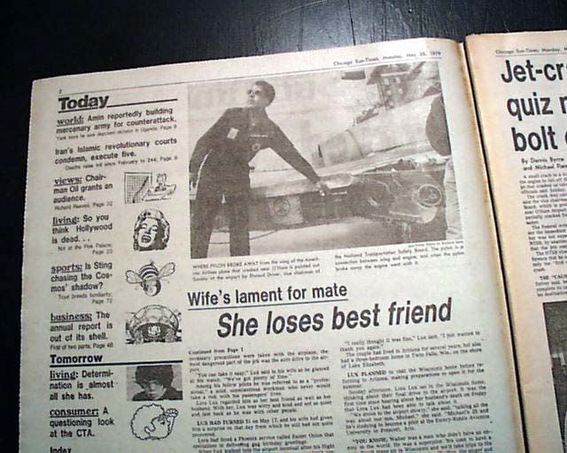 1979 Flight 191 O'Hare airplane disaster.... - RareNewspapers.com