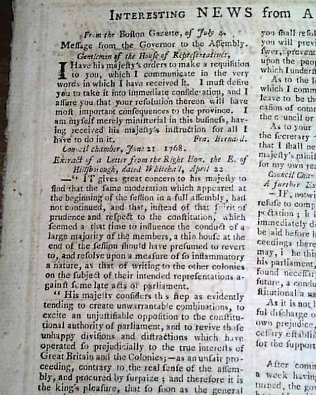 Pre-Revolutionary War tensions... - RareNewspapers.com