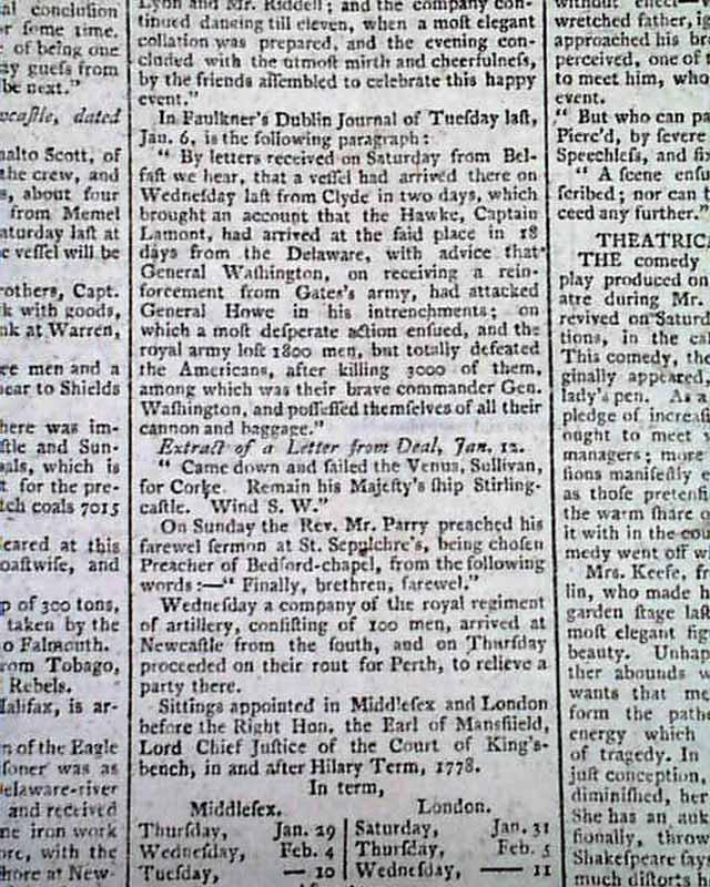 Philadelphians glad to see Cornwallis... They killed George Washington ...