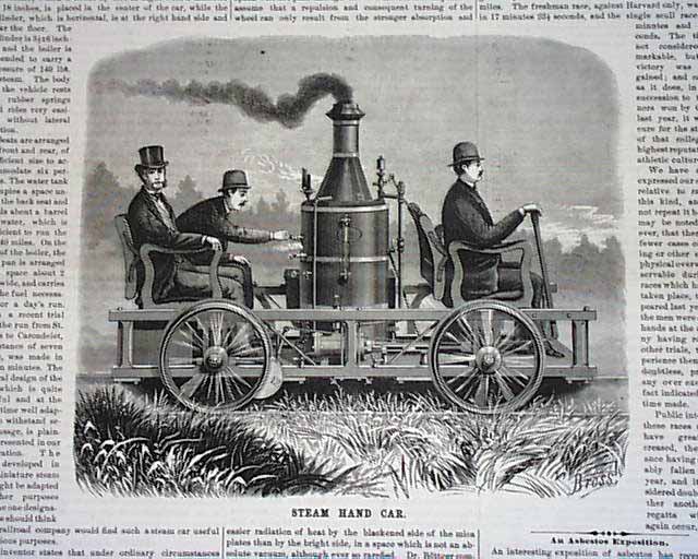 Steam Hand Car, 1876... - RareNewspapers.com