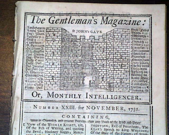 1732 Pre REVOLUTIONARY WAR Magazine America Colonies Trade ...