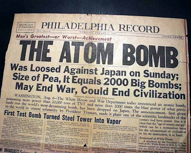 Historic Newspapers For Sale - Original Rare Newspapers ...