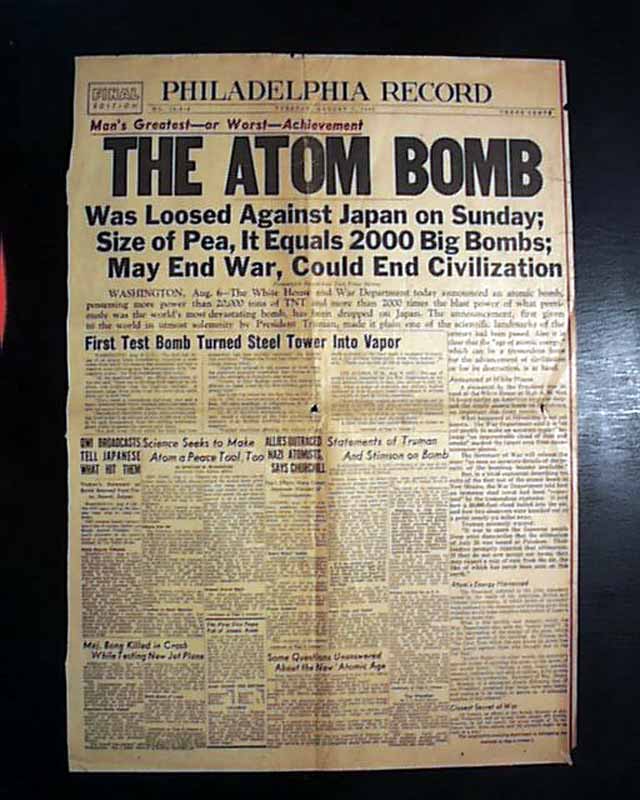 Historic Newspapers For Sale - Original Rare Newspapers ...