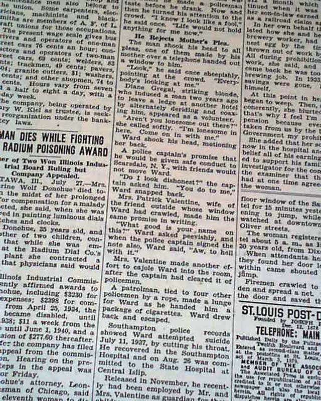 1938 John William Warde suicide jump w/ photos... - RareNewspapers.com