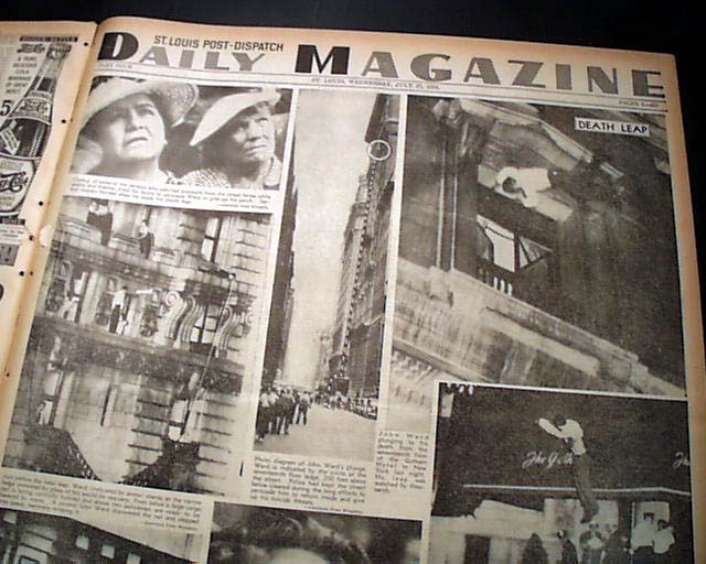 1938 John William Warde suicide jump w/ photos... - RareNewspapers.com