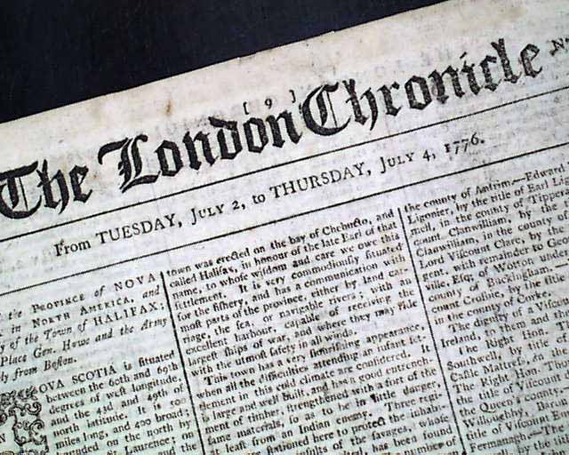 Dated the 4th of July, 1776... - RareNewspapers.com