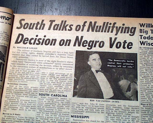 Smith v. Allwright decision... Texas Negroes.... - RareNewspapers.com