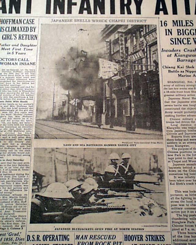 Shanghai Incident China of 1932.... - RareNewspapers.com
